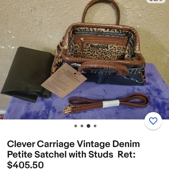 Clever Carriage Vintage Deni | Bags | Clever Carriage Vintage Denim Bag ...